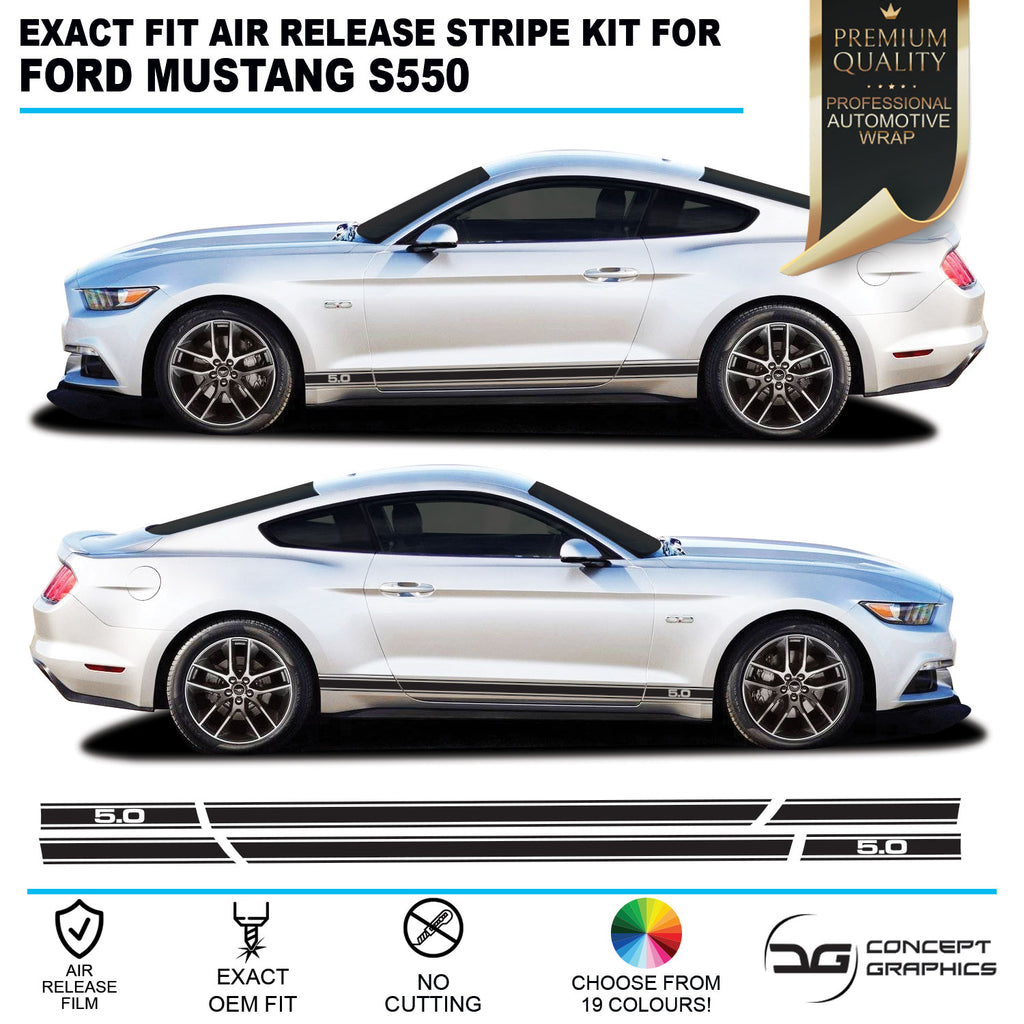 Ford Mustang Car Body Stripes & Graphic Stickers | Concept Graphics