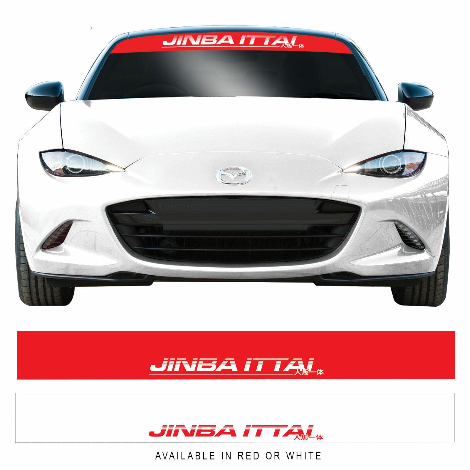 Mazda MX5 Jinba Ittai Windscreen Sunstrip Sticker | Concept Graphics