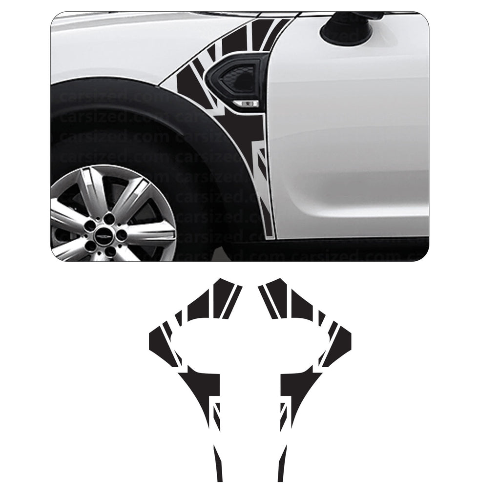 Mini Countryman F60 Wing Union Jack Decal Graphics | Concept Graphics