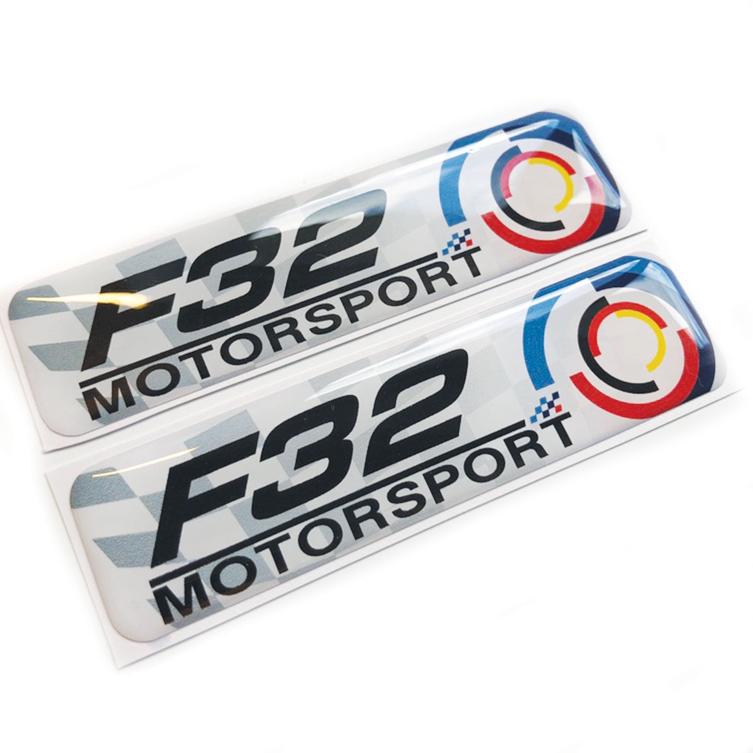 2x F32 Motorsport BMW Domed Gel Badges | Concept Graphics