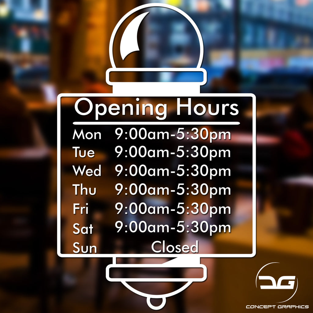 Personalised Business Opening Times/Hours Signs | Concept Graphics – Page 2