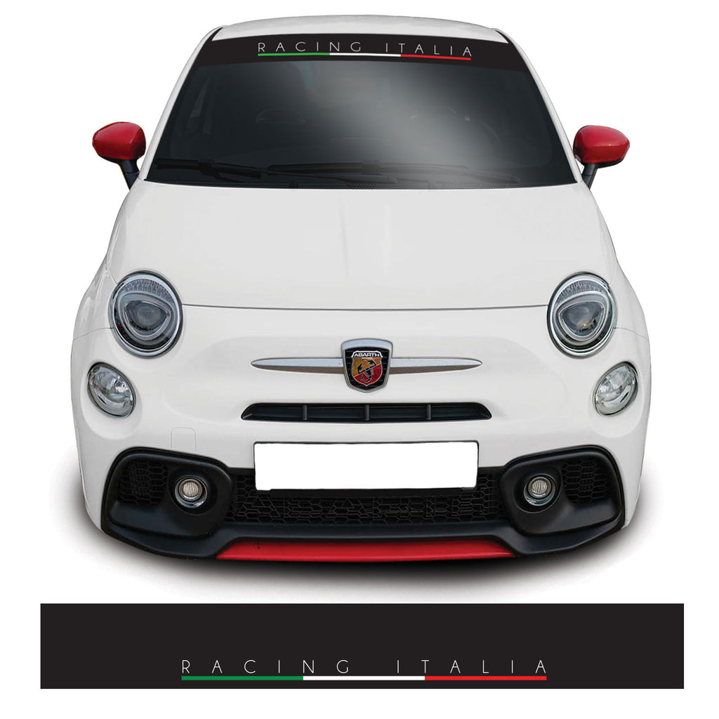Fiat 500 Racing Italian Windscreen Sunstrip Banner | Concept Graphics
