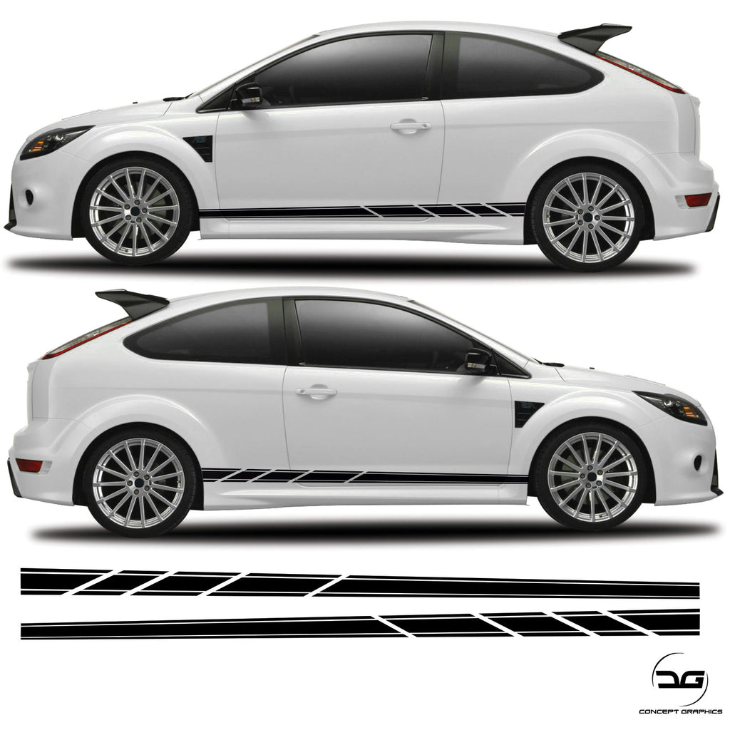 Ford Focus Mk2/2.5 ST RS Slash Side Stripe Graphics | Concept Graphics