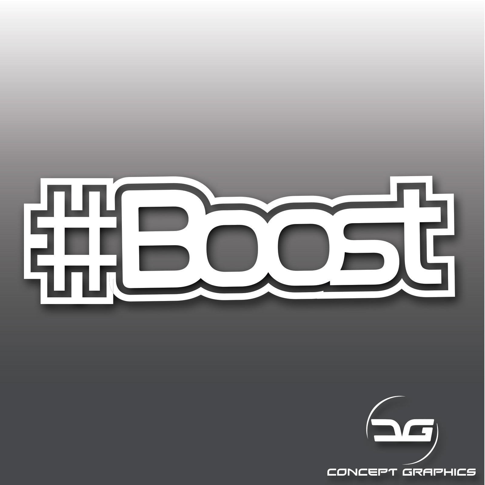 Funny Hashtag Boost Car Vinyl Decal Sticker | Concept Graphics