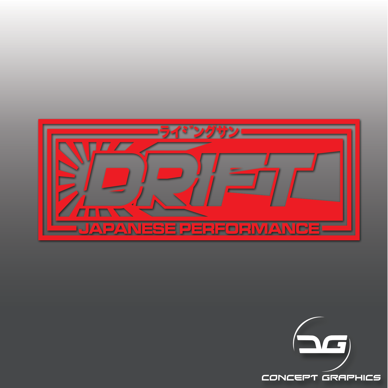 JDM Japanese Performance Drift Vinyl Decal Sticker | Concept Graphics