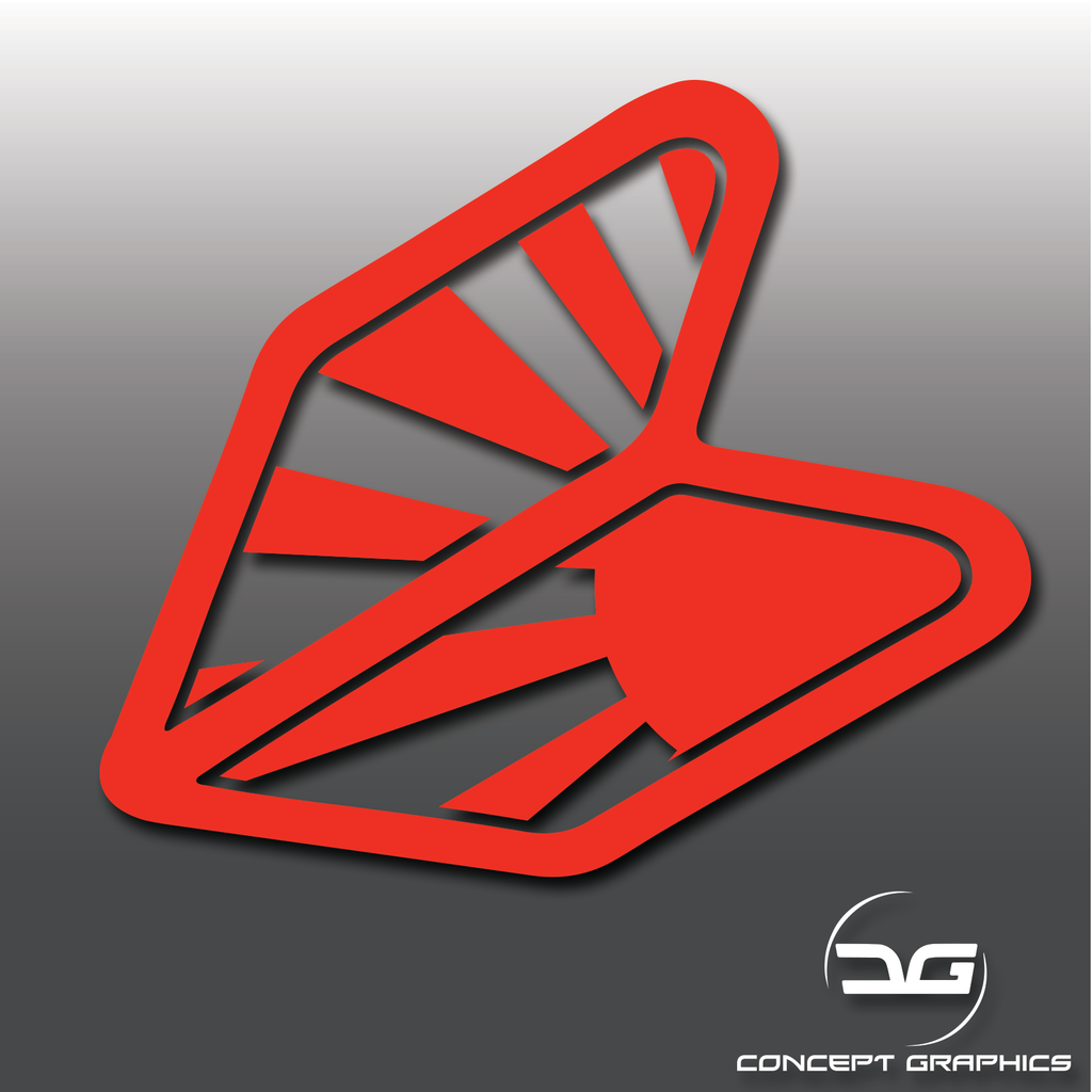 JDM Rising Sun Japanese Leaf Car Vinyl Sticker | Concept Graphics