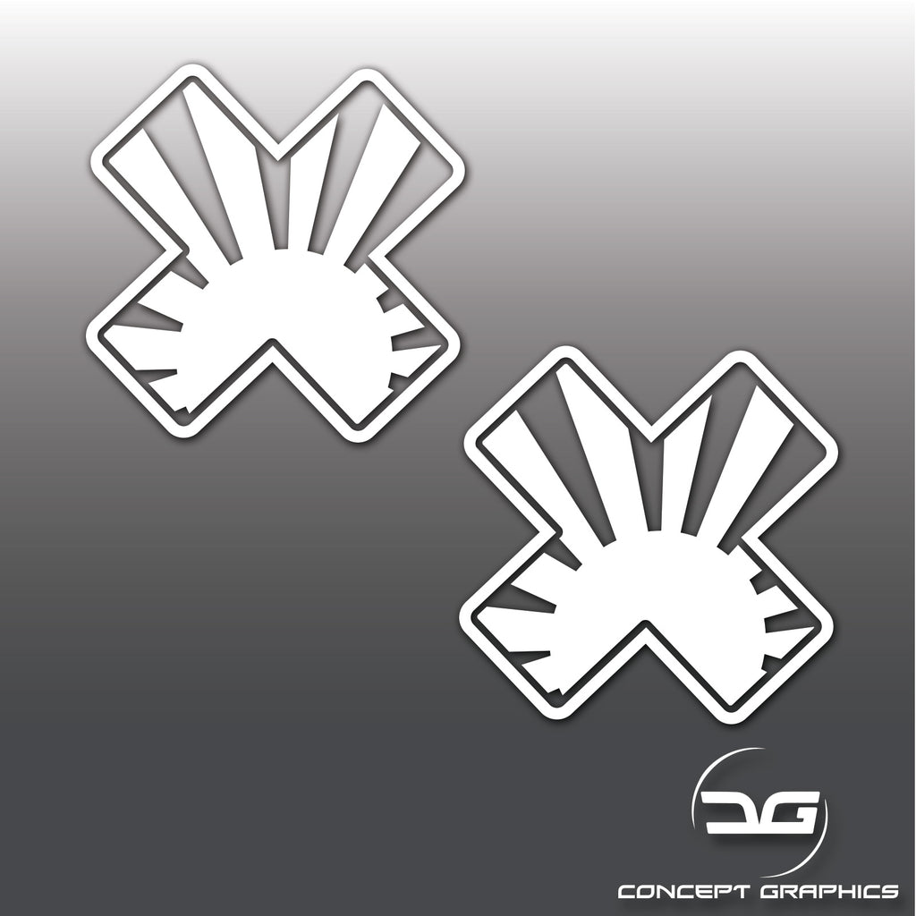 2x JDM Rising Sun Plasters Car Vinyl Decal Stickers | Concept Graphics