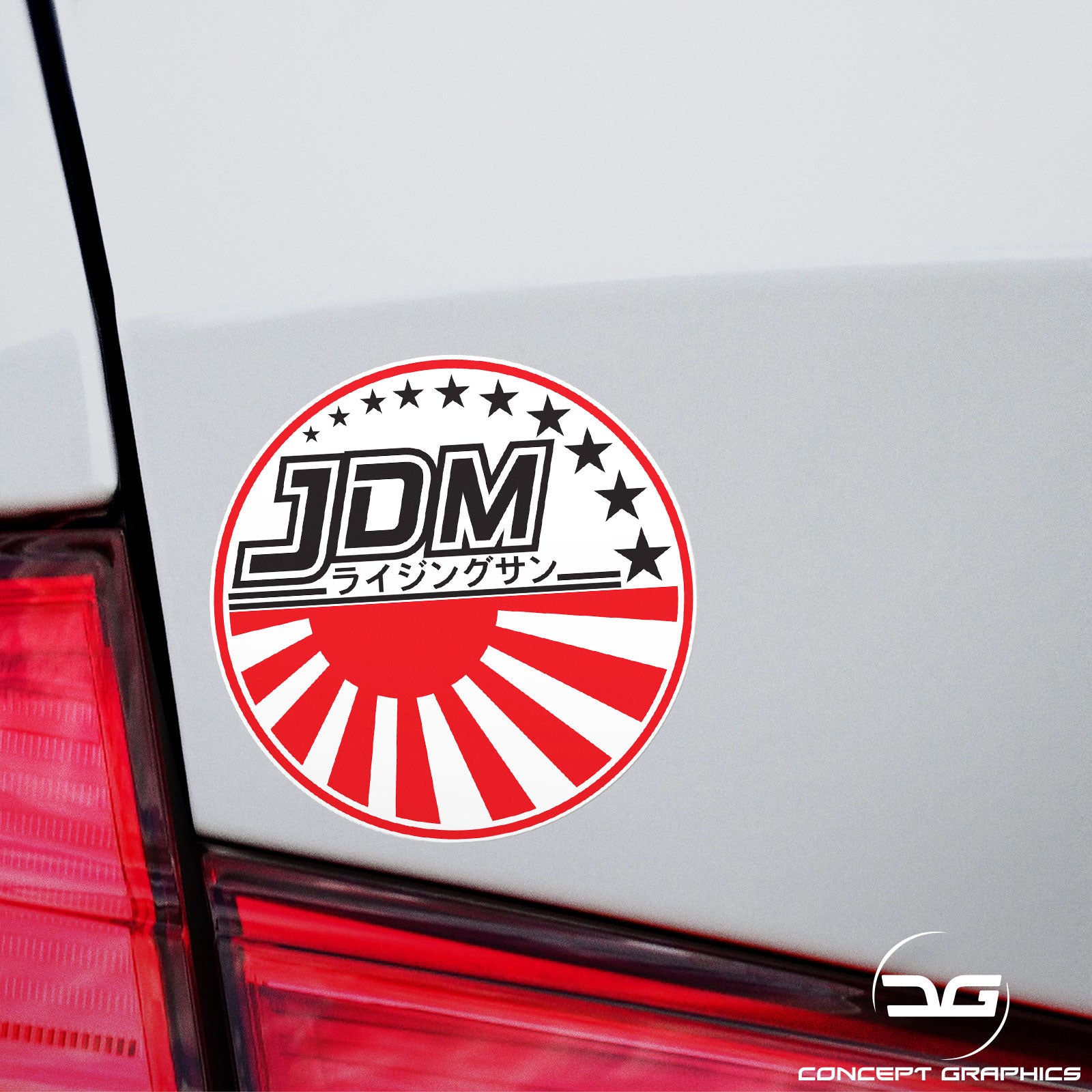 JDM Rising Sun Shooting Star Race Car Vinyl Sticker | Concept Graphics