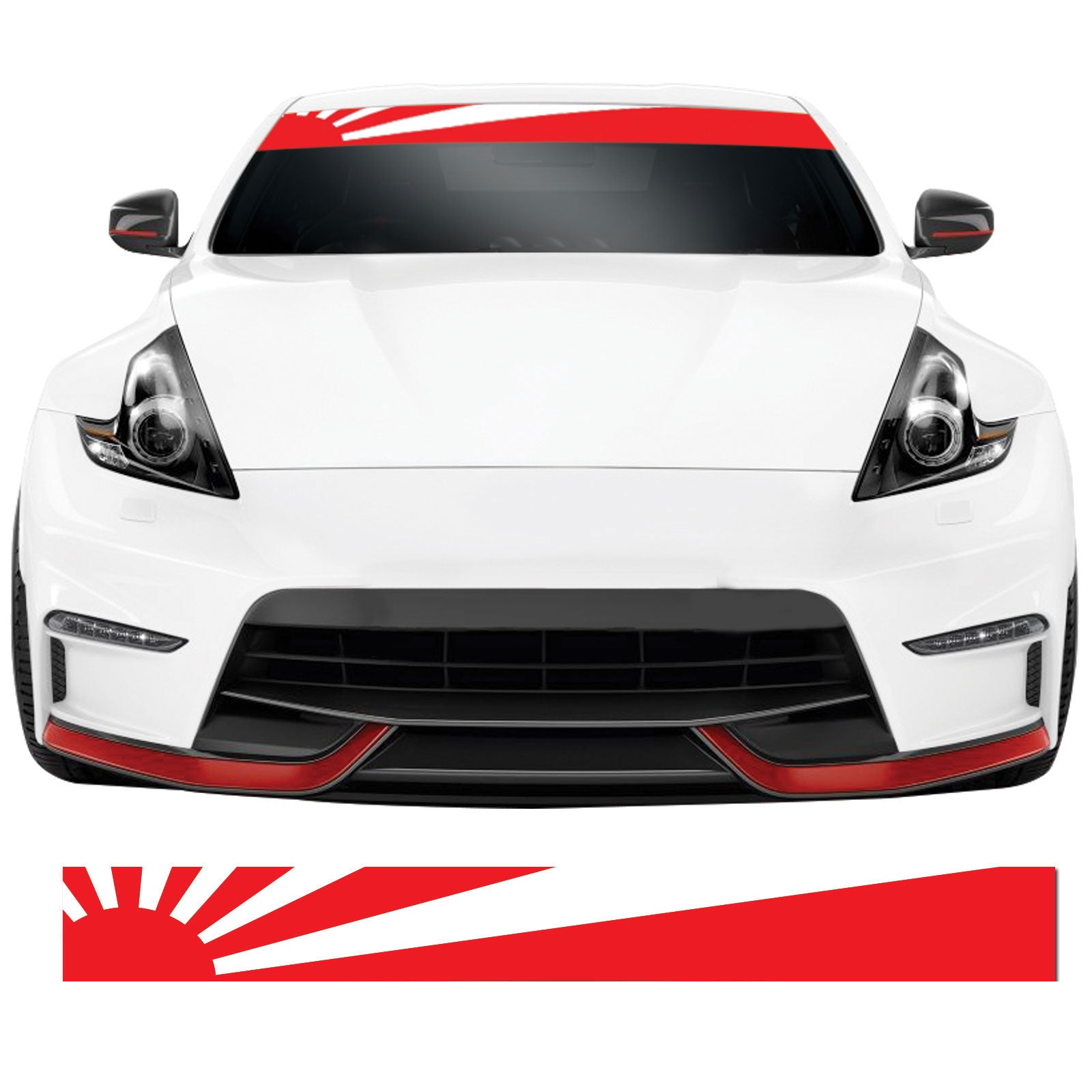 JDM Rising Sun Car Windscreen Sunstrip Banner Decal | Concept Graphics