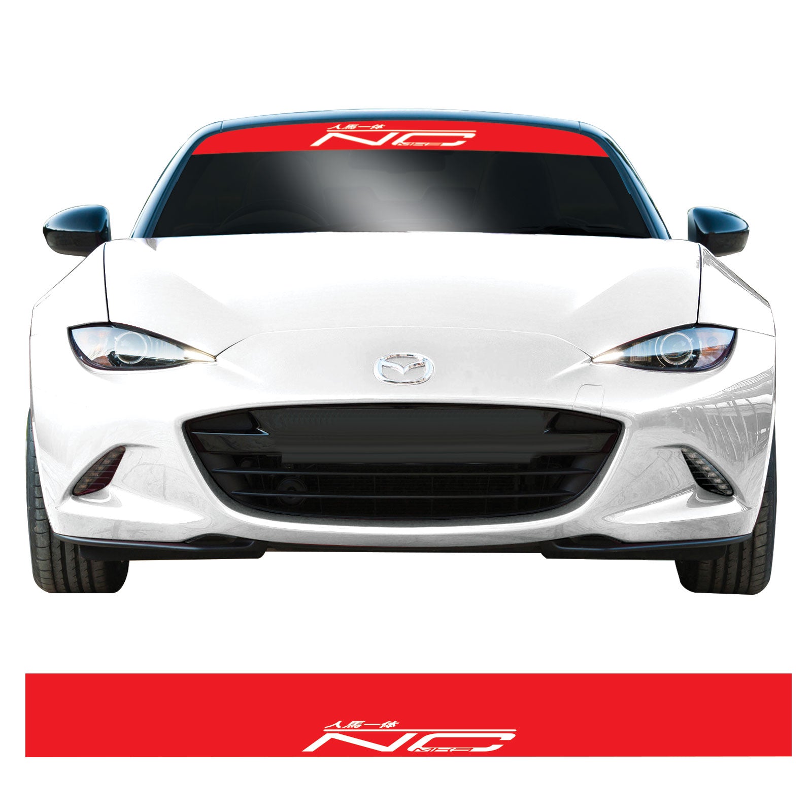 Mazda MX5 NC MK3 Jinba Ittai Window Sunstrip Banner | Concept Graphics