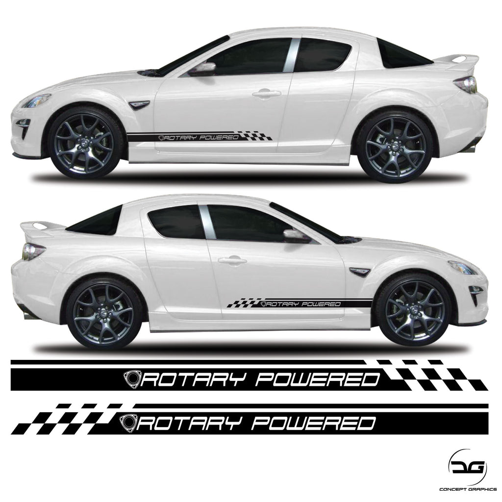 Mazda RX8 Car Body Stripes & Graphic Stickers | Concept Graphics