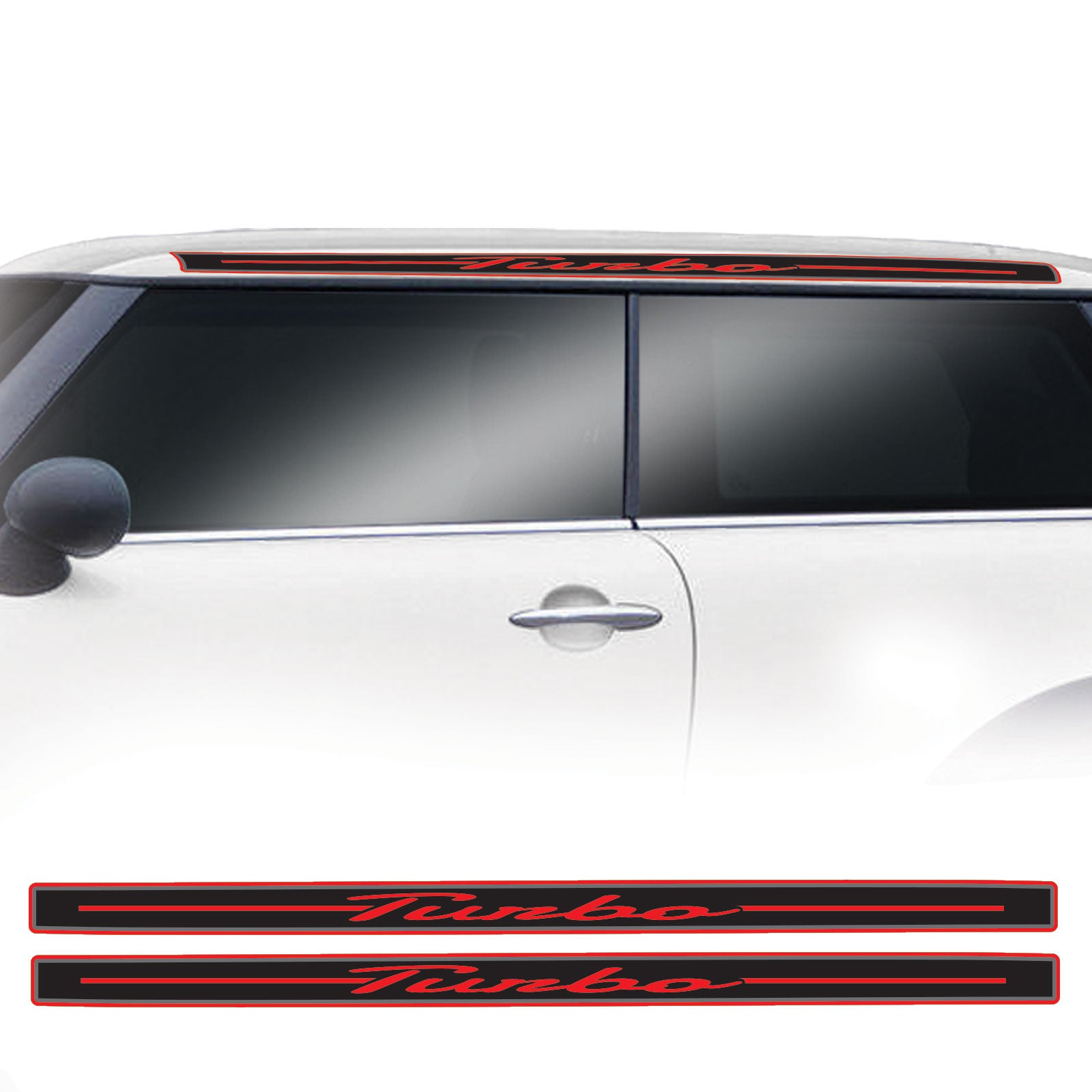 Mini Cooper R56 Turbo GP Roof Stripe Vinyl Stickers | Concept Graphics