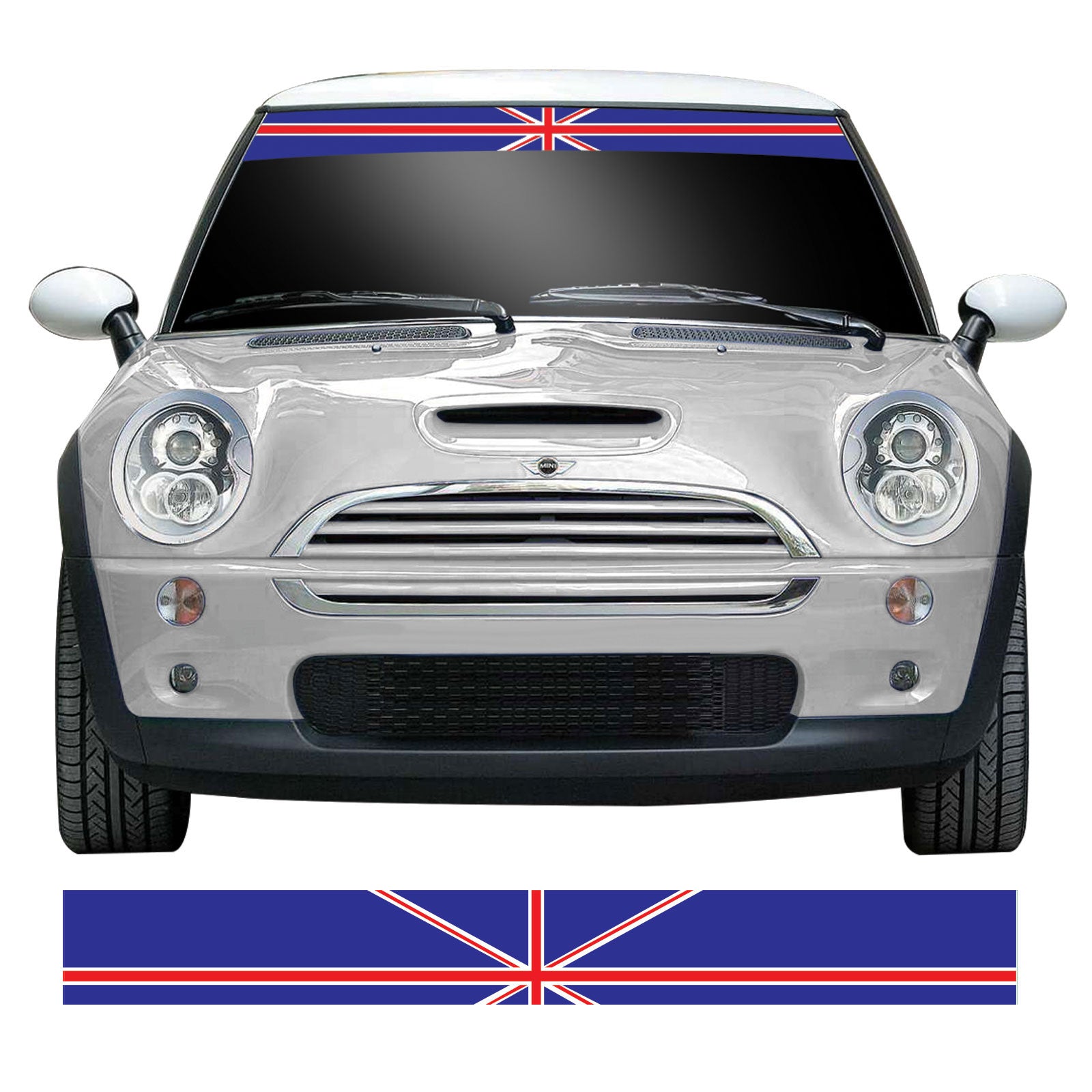 Union Jack Mini Cooper Windscreen Sunstrip Banner | Concept Graphics