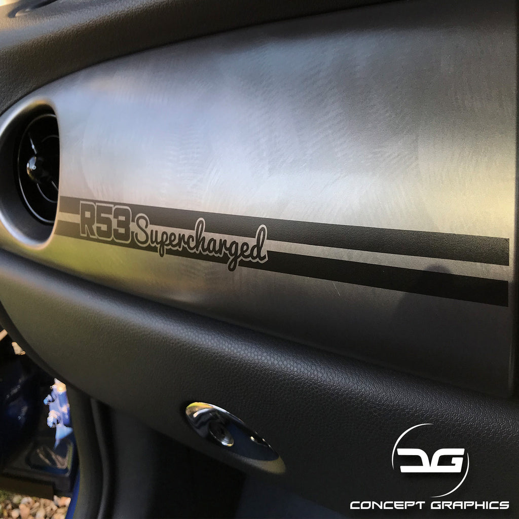 Mini Cooper S R53 Supercharged Dashboard Sticker | Concept Graphics