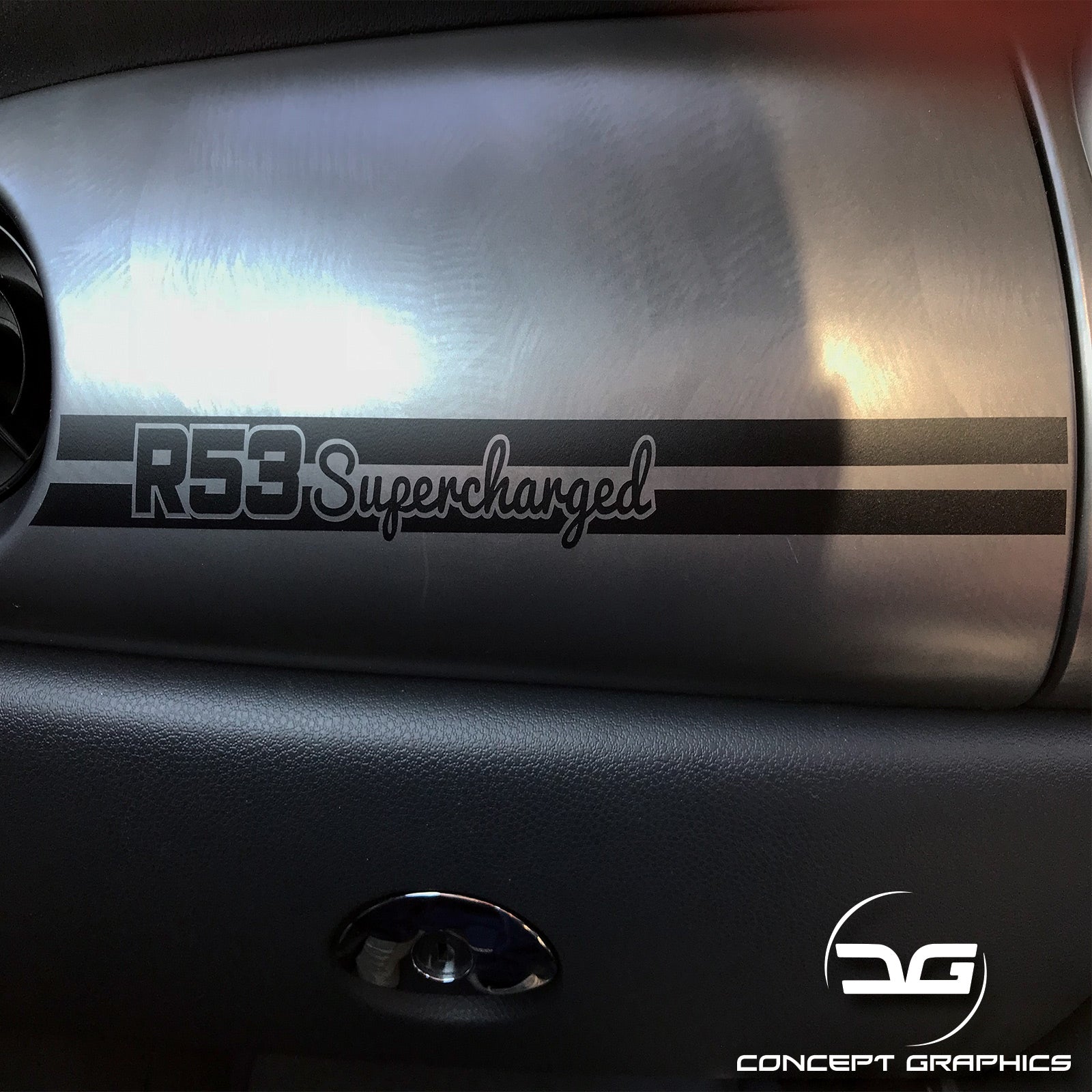 Mini Cooper S R53 Supercharged Dashboard Sticker | Concept Graphics