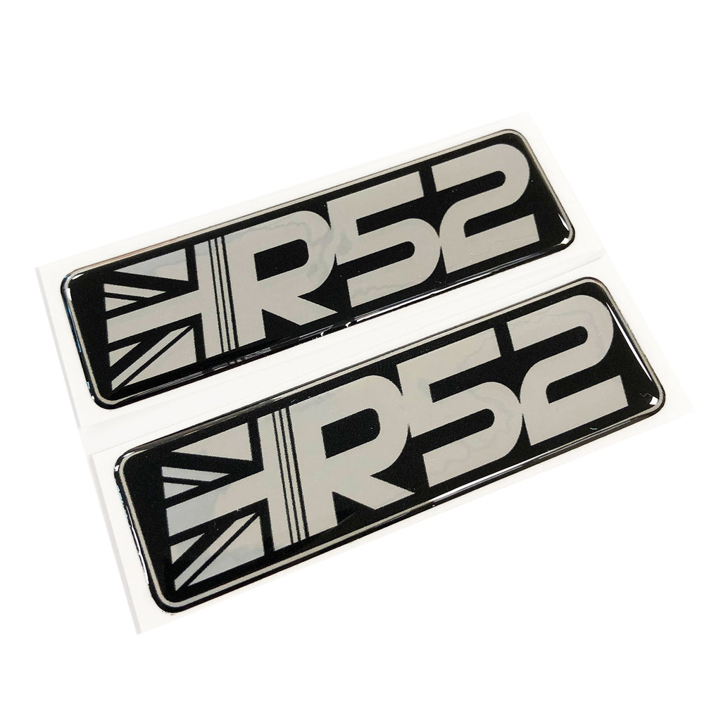 R52 Chrome Mini Convertible 3D Domed Gel Badges | Concept Graphics