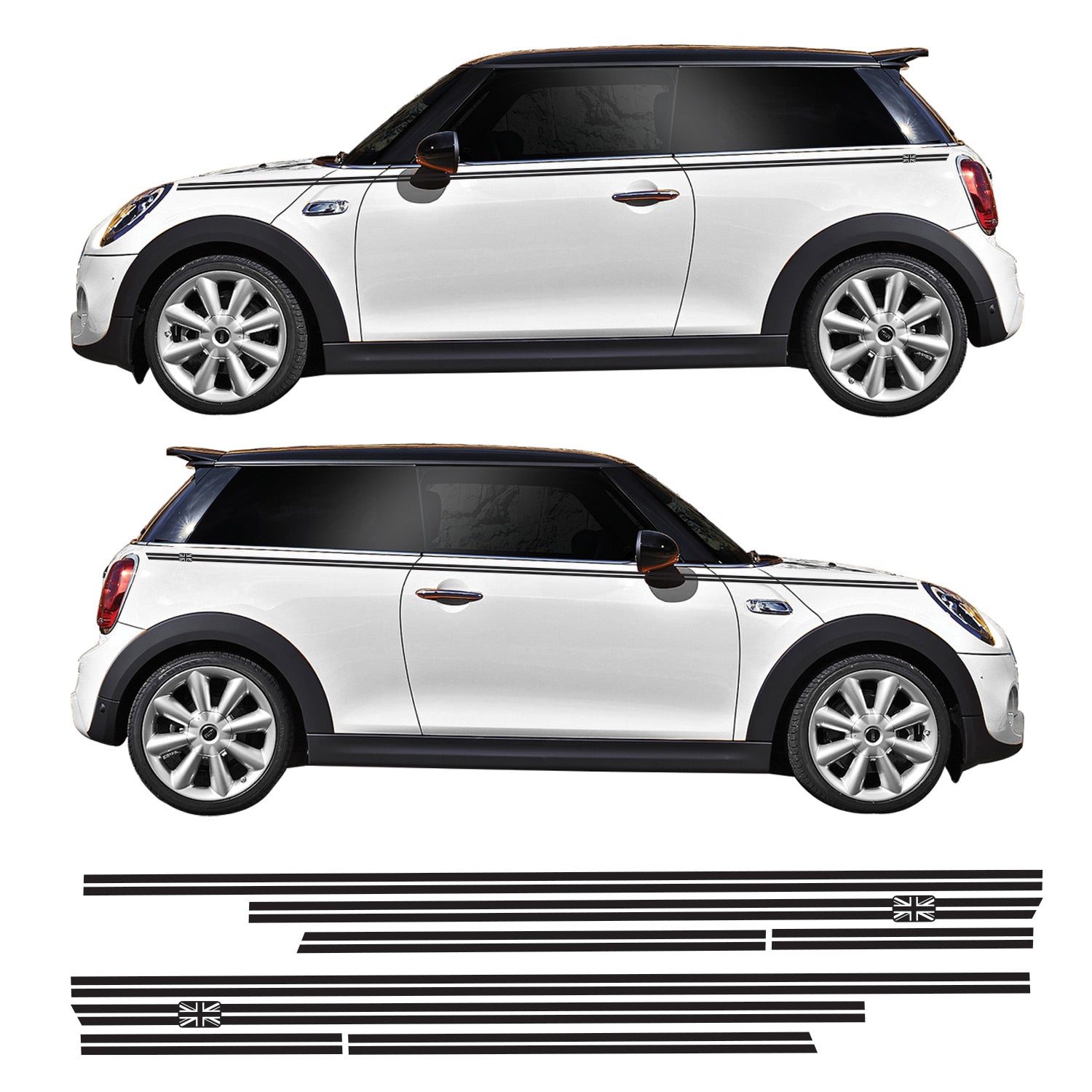Mini Cooper Union Jack Pin Stripe Vinyl Sticker Kit | Concept Graphics