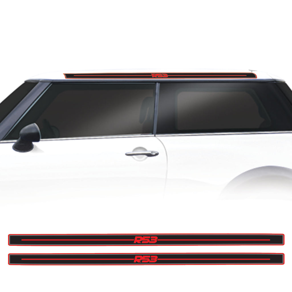Mini Cooper R53 GP Style Roof Stripe Vinyl Stickers | Concept Graphics