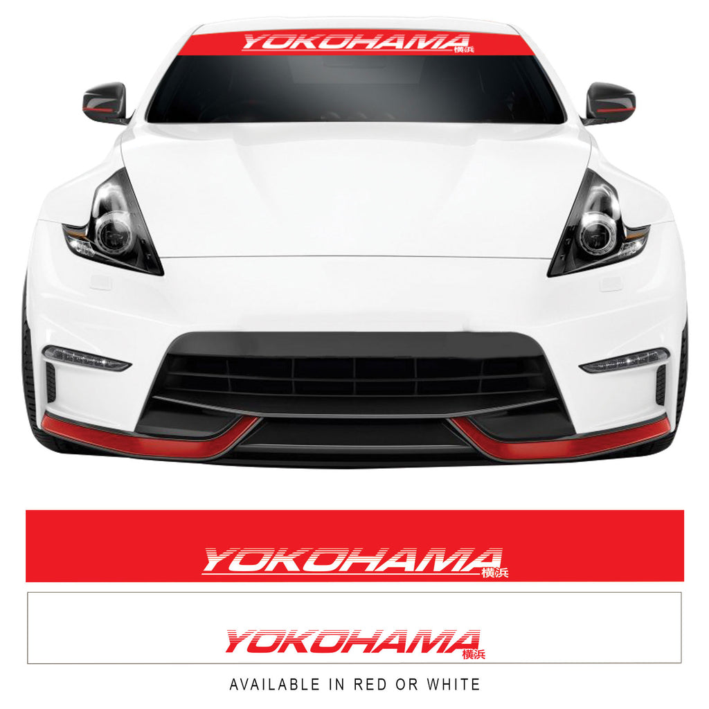 Yokohama JDM Car Windscreen Sunstrip Banner Sticker | Concept Graphics
