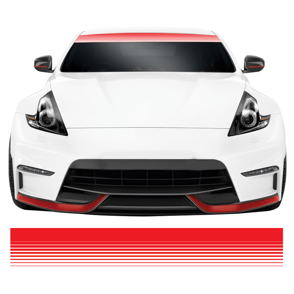 Red & White Fade JDM Car Windscreen Sunstrip Banner | Concept Graphics