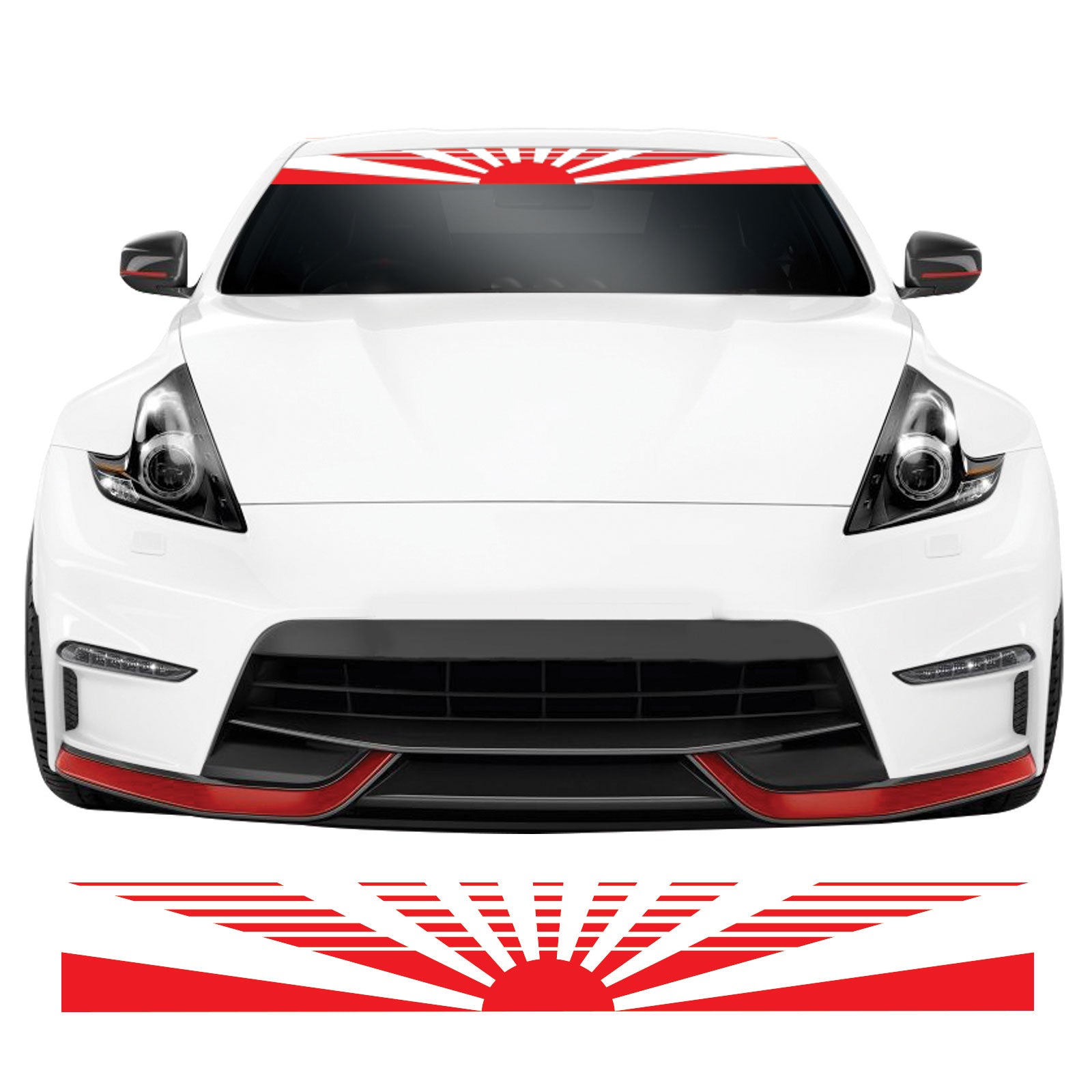 JDM Rising Sun Fade Car Windscreen Sunstrip Banner | Concept Graphics