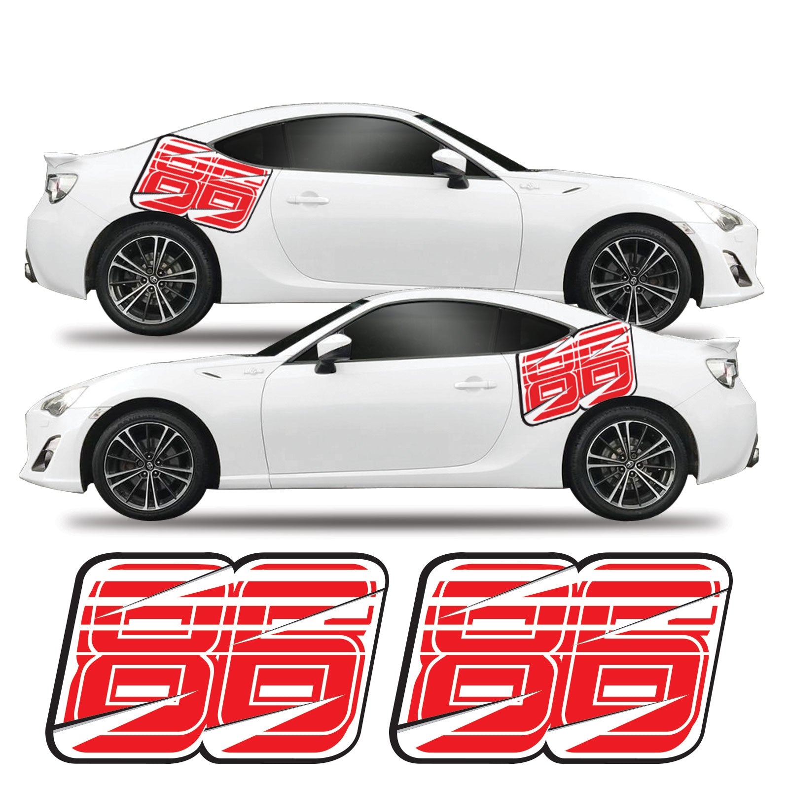 86 Toyota GT86 / BRZ Vinyl Decal Sticker Graphics | Concept Graphics