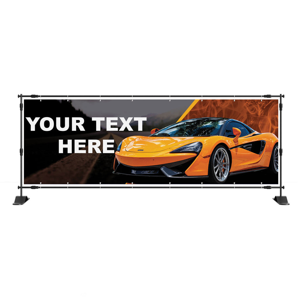 Custom Personalised Text Sports Car PVC Banner Sign | Concept Graphics