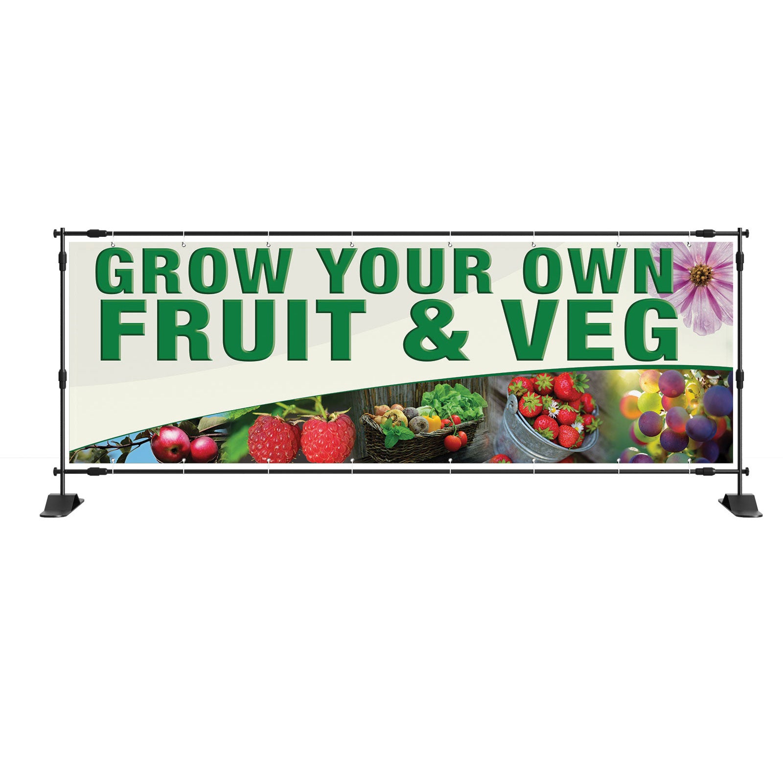 Grow Your Own Fruit & Veg Garden Centre PVC Banner | Concept Graphics