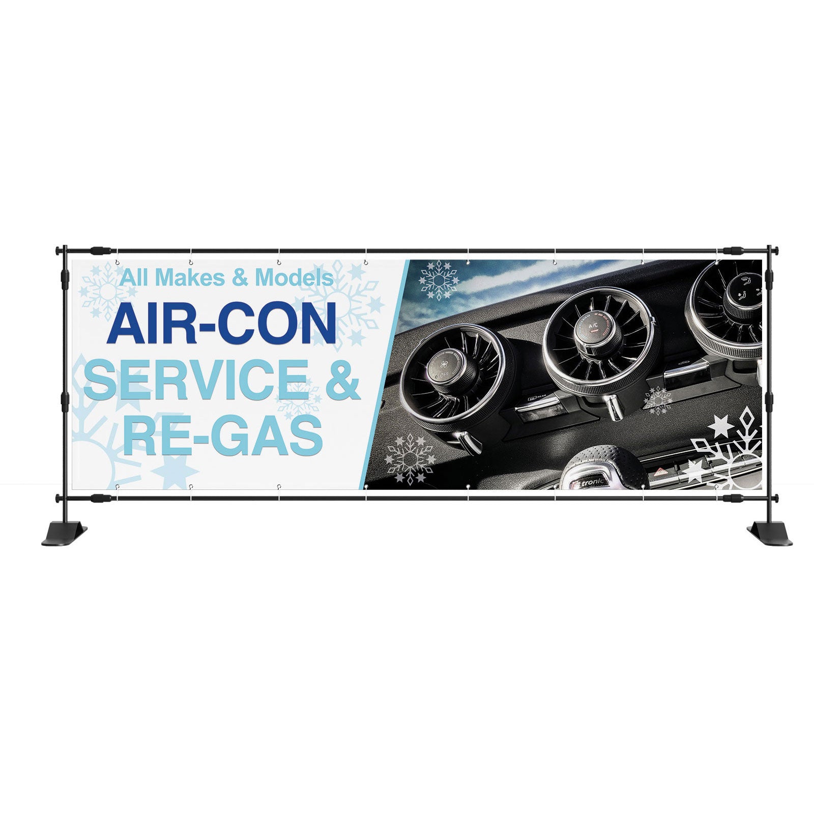 Air-Con Re-Gas From Only Price PVC Banner Sign | Concept Graphics