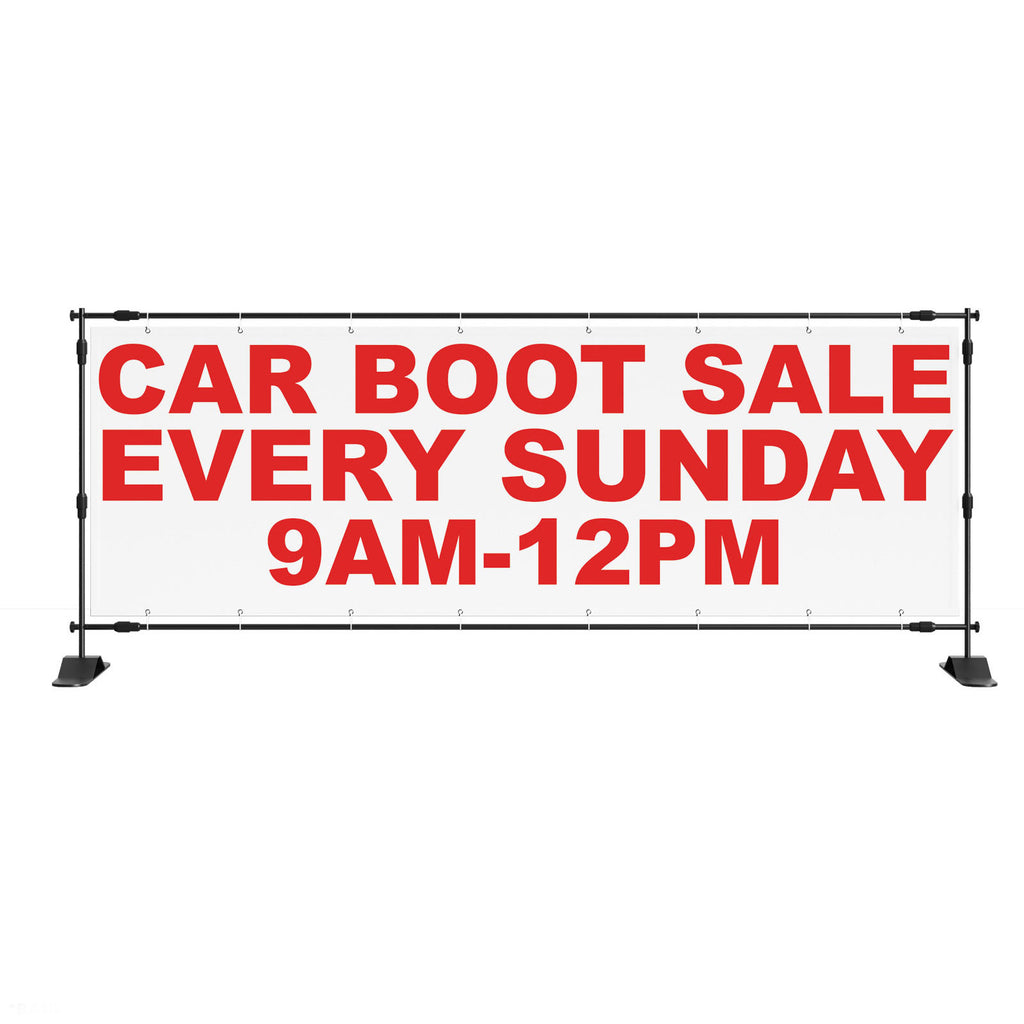 Car Boot Sale Information PVC Printed Banner Signs | Concept Graphics