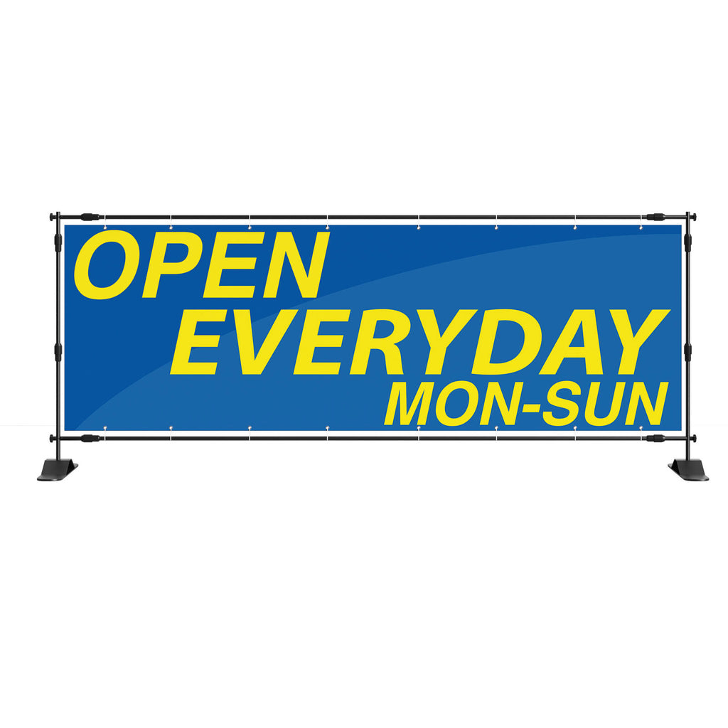 Business Opening Times/Hours PVC Printed Banners | Concept Graphics
