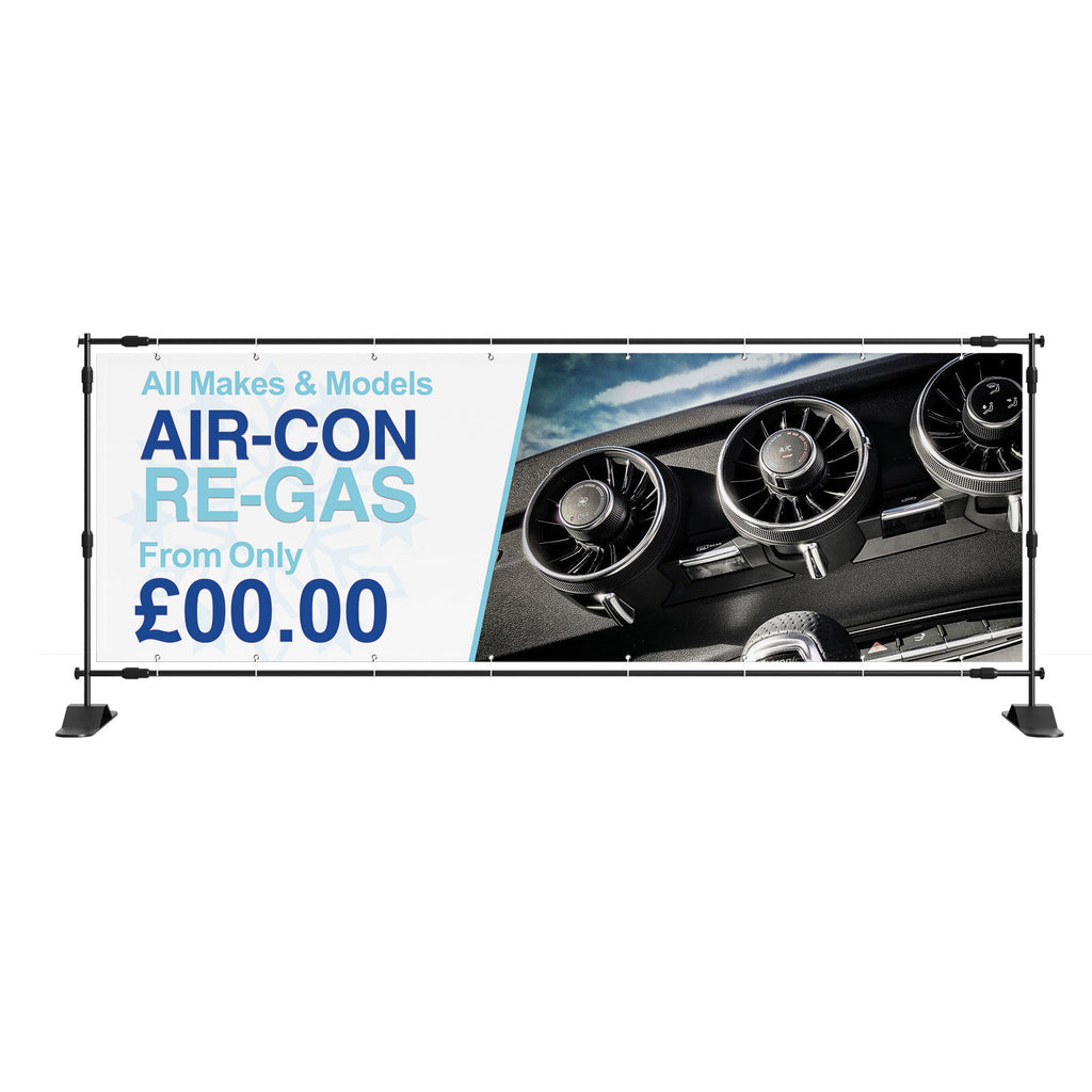 Air-Con Re-Gas From Only Price PVC Banner Sign | Concept Graphics